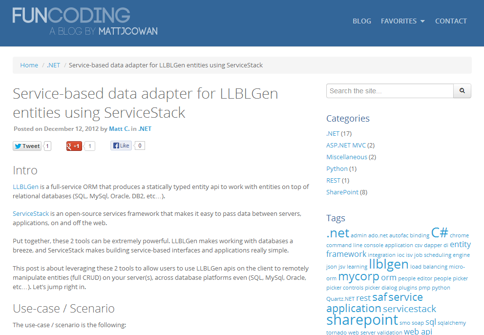 Service Based Data Adapter For Llblgen Entities Using Servicestack Having Fun With Code